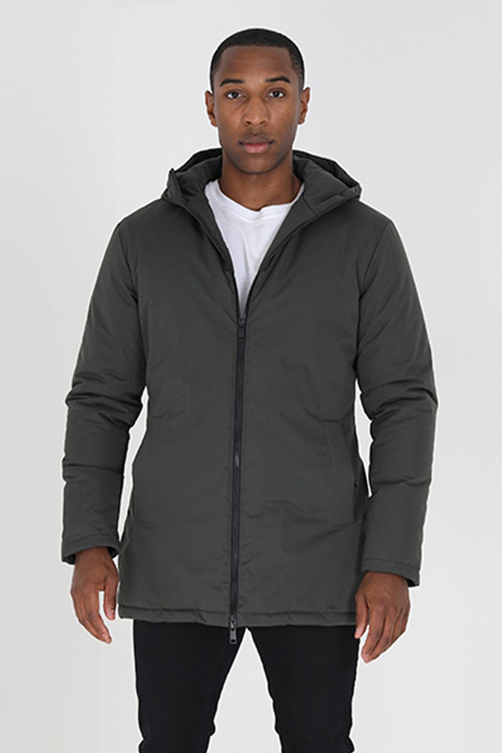 Khaki 'Nikko' Padded Hooded Mac