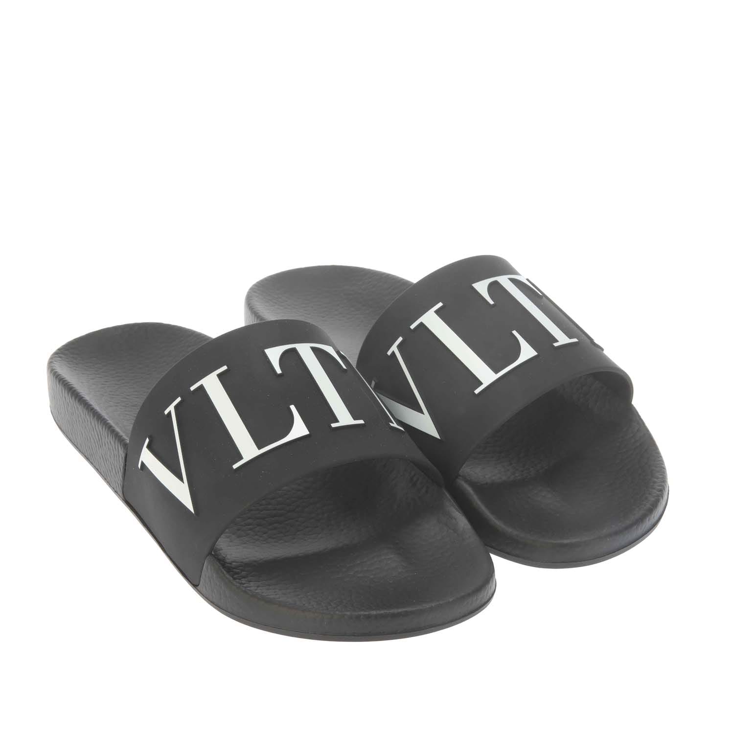 Men's Valentino Sliders in Black