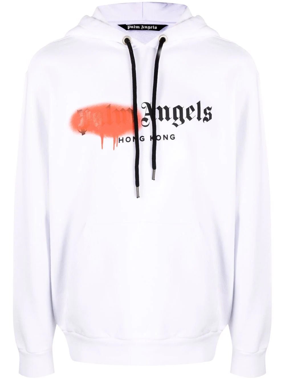 Palm Angels Red Spray Hong Kong Hoodie Vit
