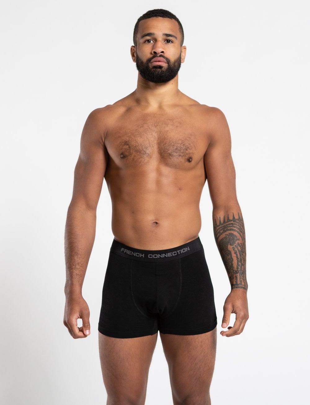Black 5 Pack Cotton Boxers