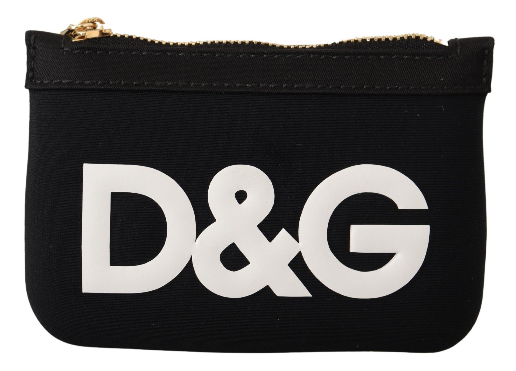 Dolce & Gabbana Mannen Zwart Wit D & G Hart Portemonnee Gold Tone ...