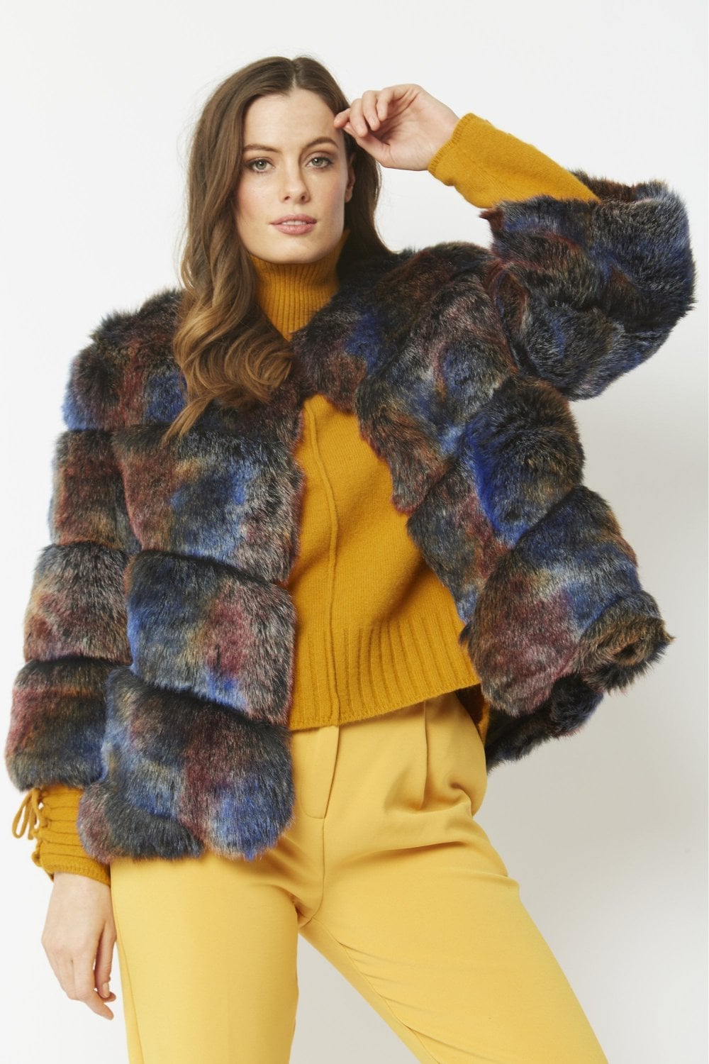 Luxury Multi Faux Fur Jacket