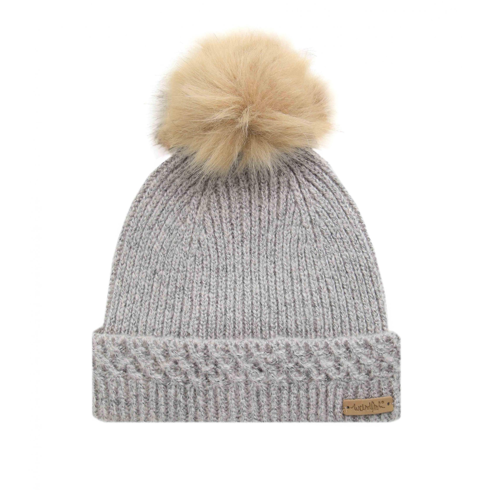 Weird Fish Tongass Pom Pom Eco Friendly Beanie (Pearl Grey)