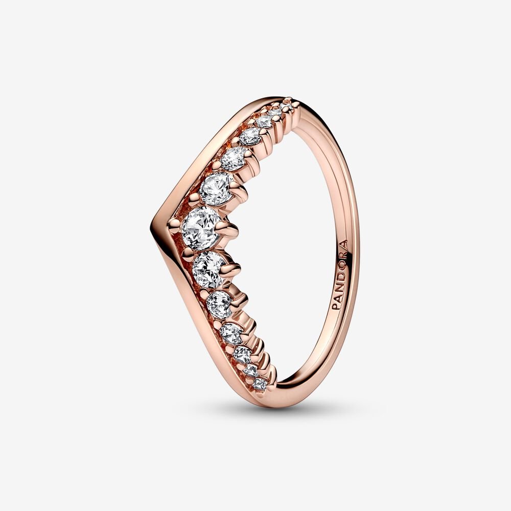 Pandora 'Timeless Wish' Women's Gold Plated Metal Ring - Rose 182320C01