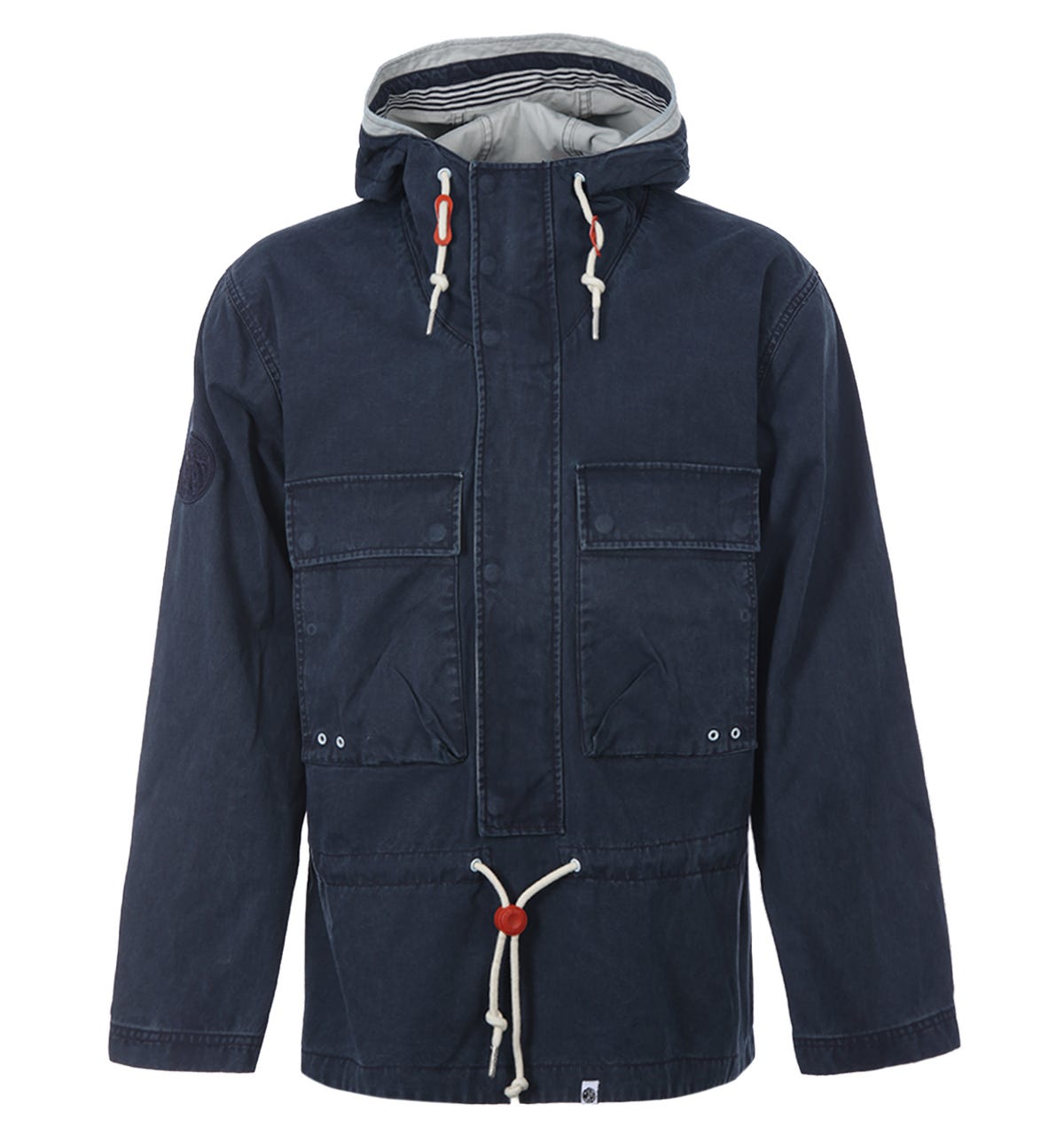 Men's Pretty Green Nautical Smock Jacket in Navy
