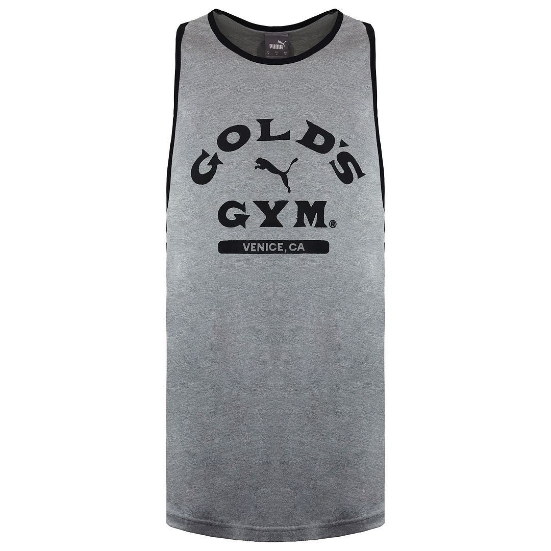 Puma x Golds Gym Mens Grey Vest