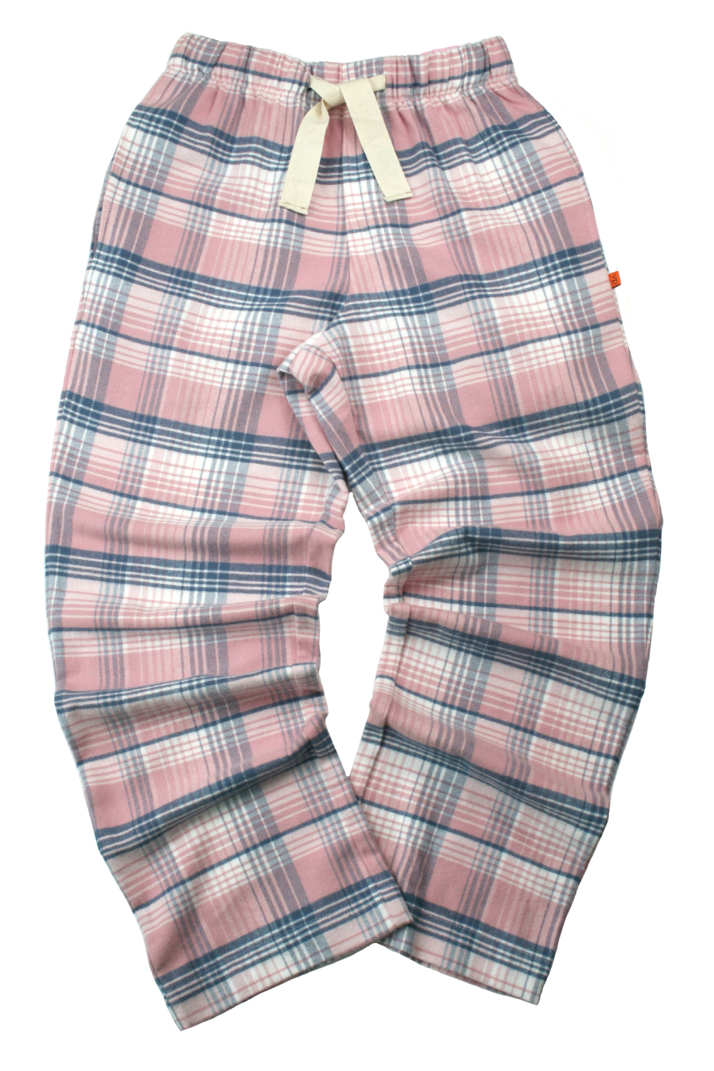Ladies Cotton Cosy Pink Check Lounge Pants.