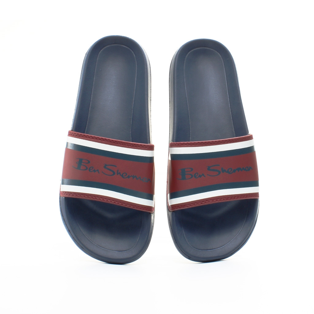 Ben Sherman Weston Mens Navy Blue Sliders