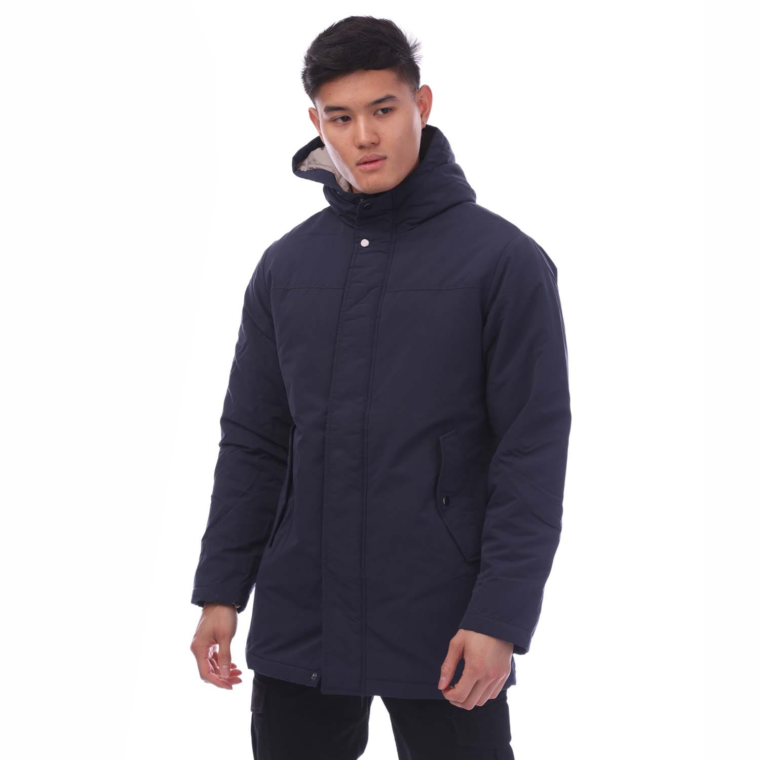Men's Jack and Jones Fen Parka Jacket in Navy