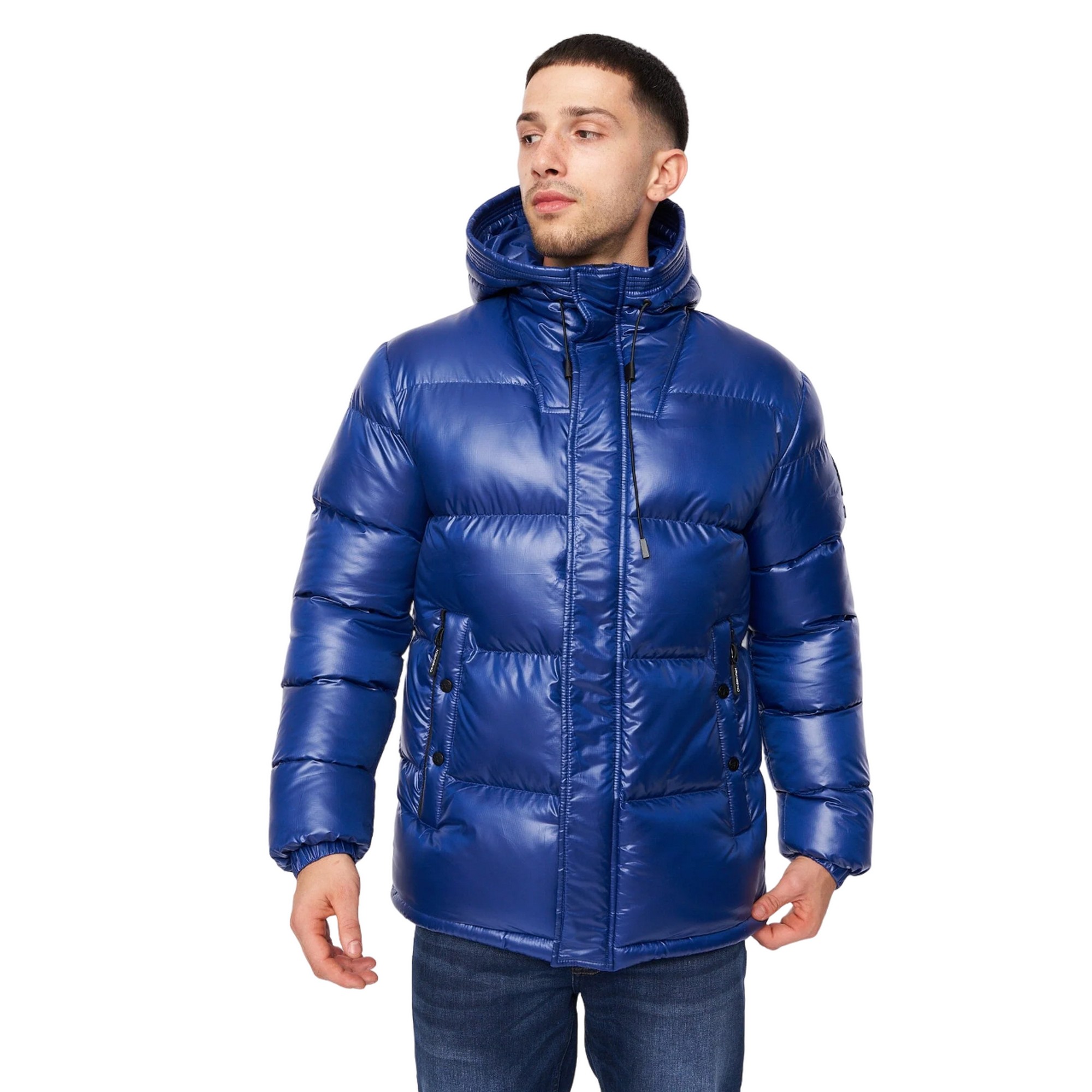 Crosshatch Mens Crosswell High Shine Jacket (Royal Blue)