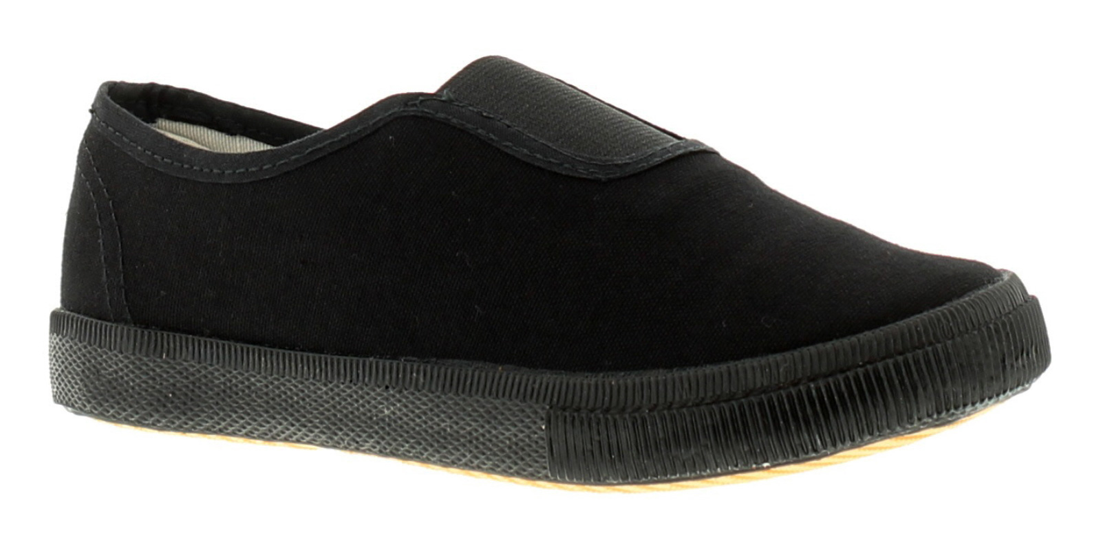 Wynsors Childrens School Plimsolls Gusset Pumps Slip On black