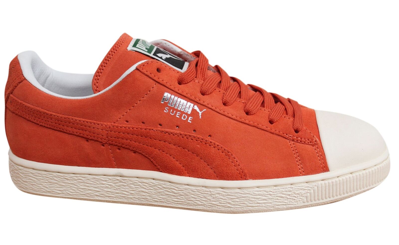 Puma Suede Rubber Lace Up Orange Leather Mens Trainers 357719 06 D21