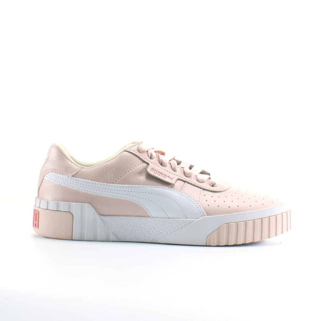 Puma Cali Pink Leather Womens Lace Up Trainers 369155 11