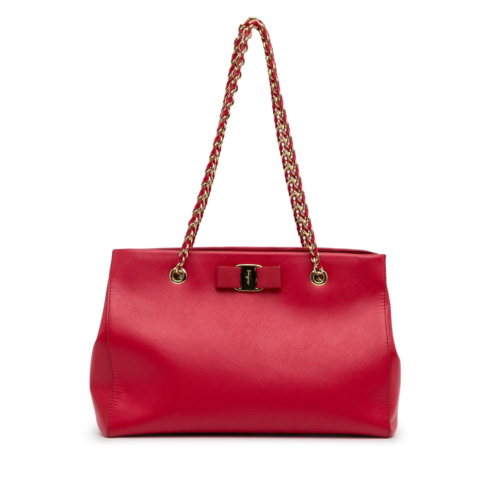 Vintage Ferragamo Me Like Tote Bag Red