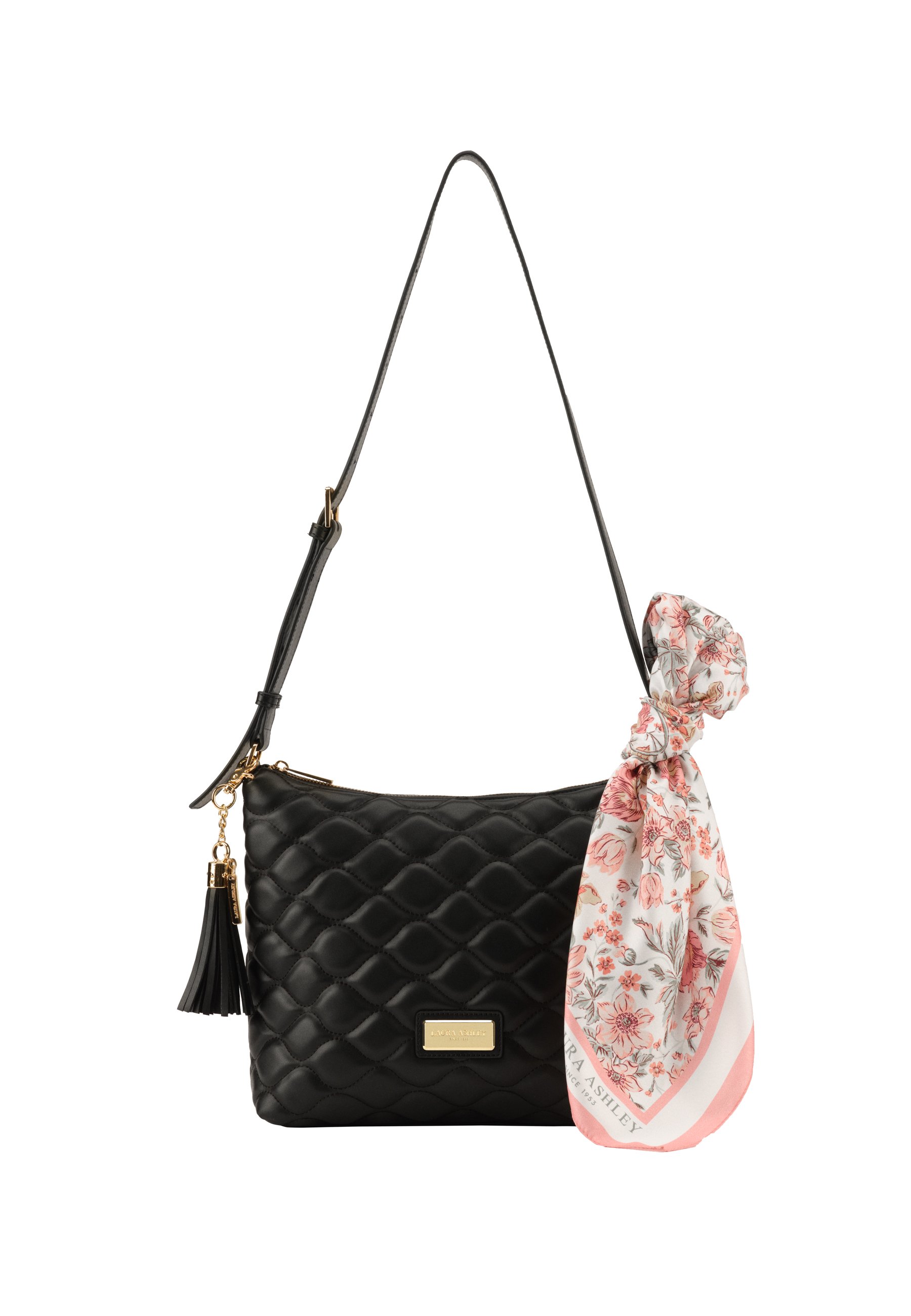 Laura Ashley PU Leather Black Shoulder Bag