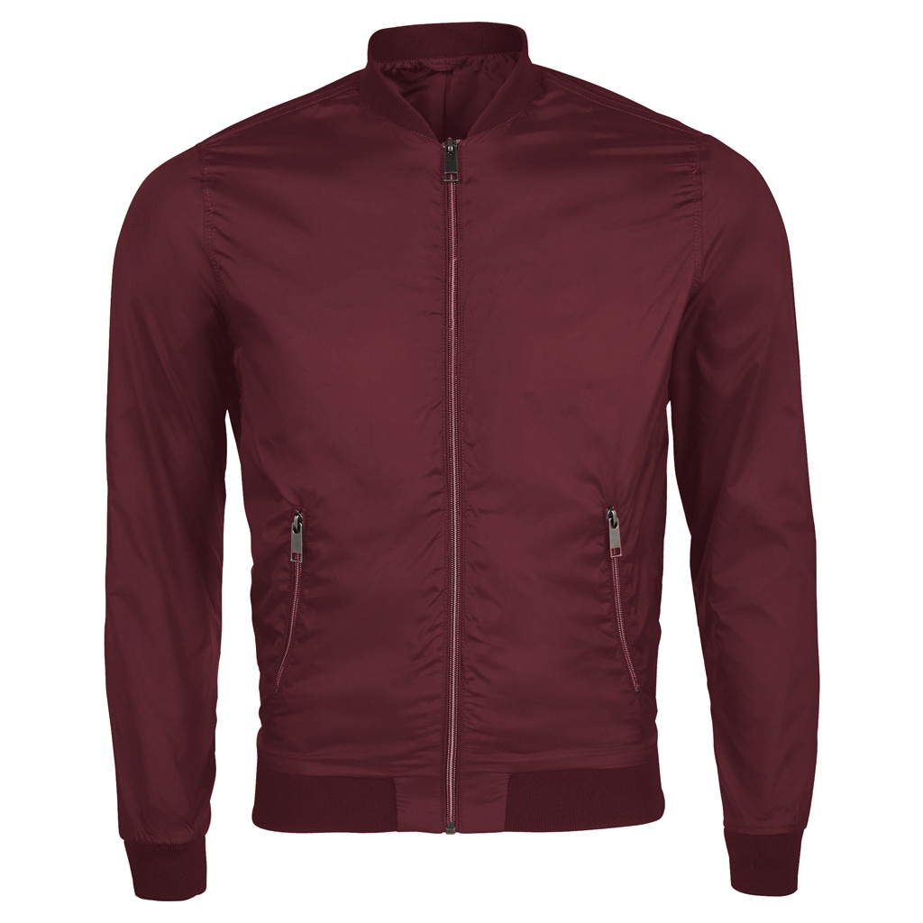 SOLS Unisex Roscose Bomber Jacket (Oxblood)