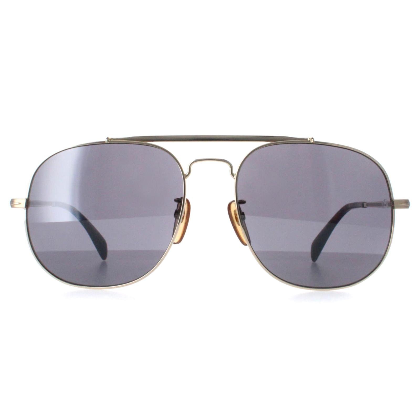 David Beckham Aviator Mens Gold Silver DB7004/S