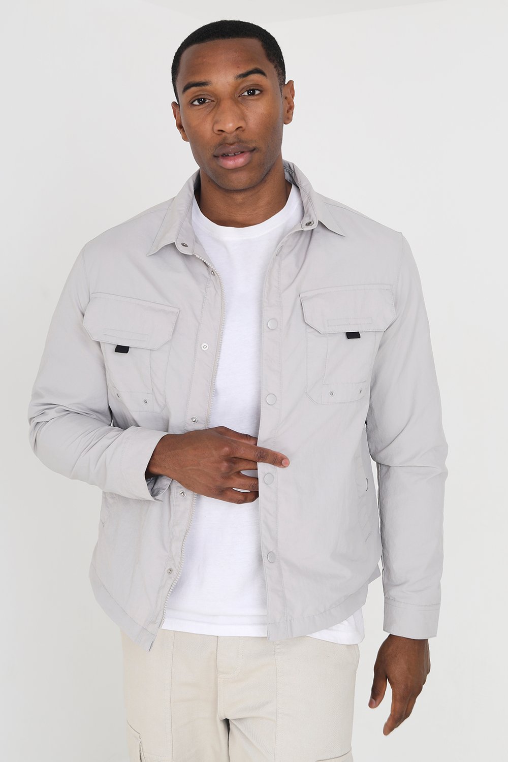 Grey 'Pearson' Lightweight Shacket