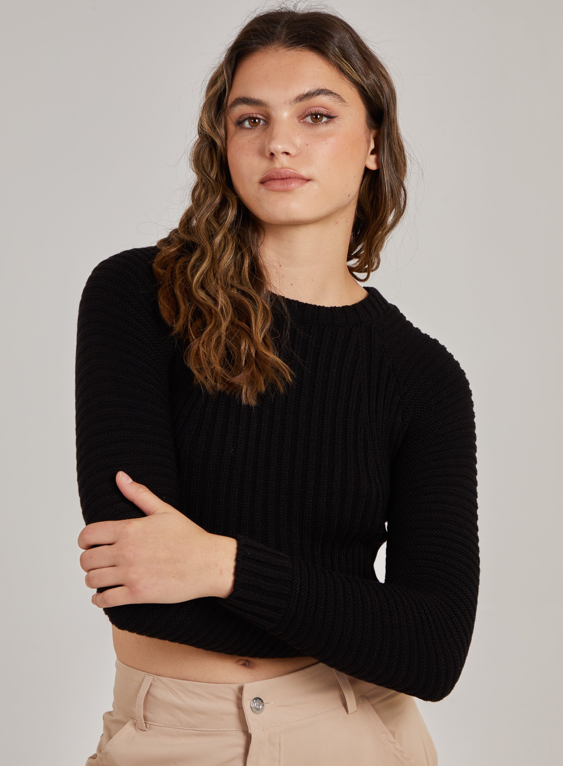 Cropped Knit Jumper