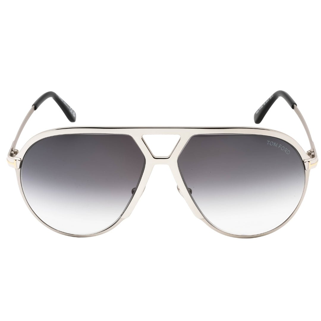 Tom Ford Gradient Smoke Lens Shiny Palladium Silver Sunglasses
