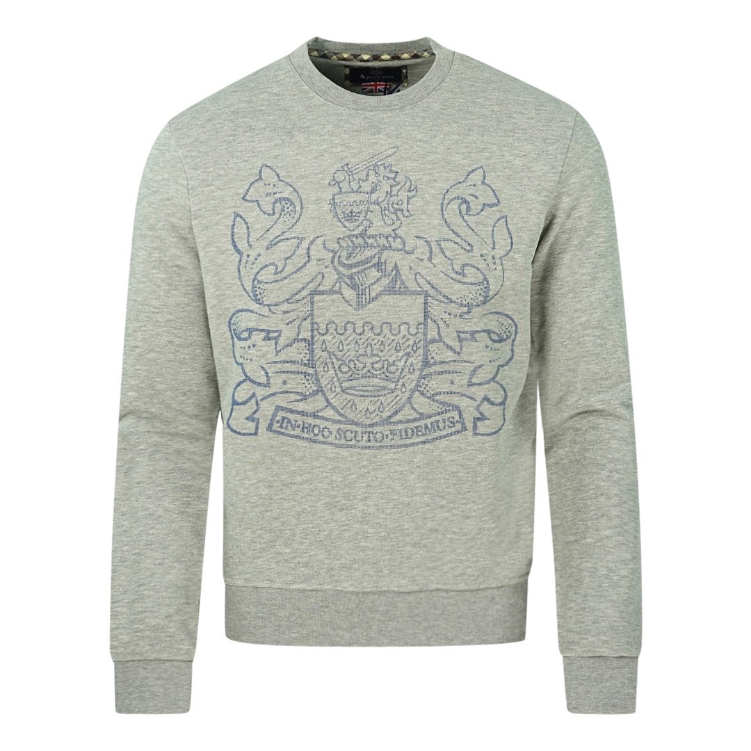 Aquascutum Pixel Aldis Logo Graues Sweatshirt