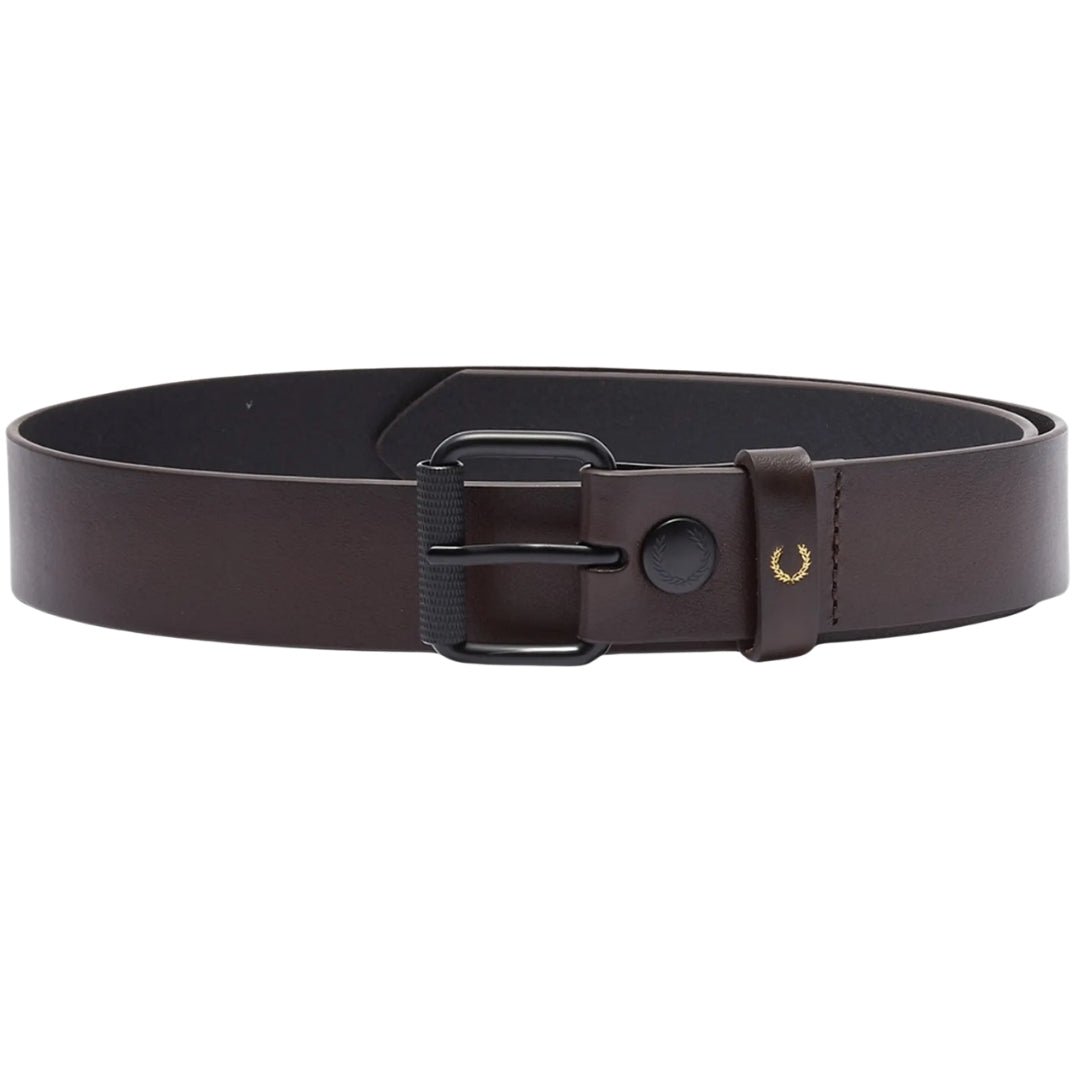 Fred Perry Oxblood Brown Burnished Leather Belt