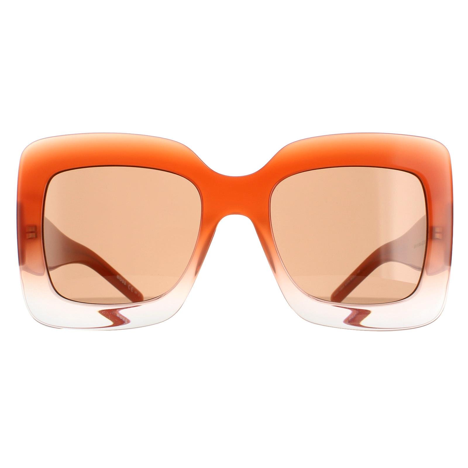 Hugo Boss Square Womens Brick Brown Brown BOSS 1385/S