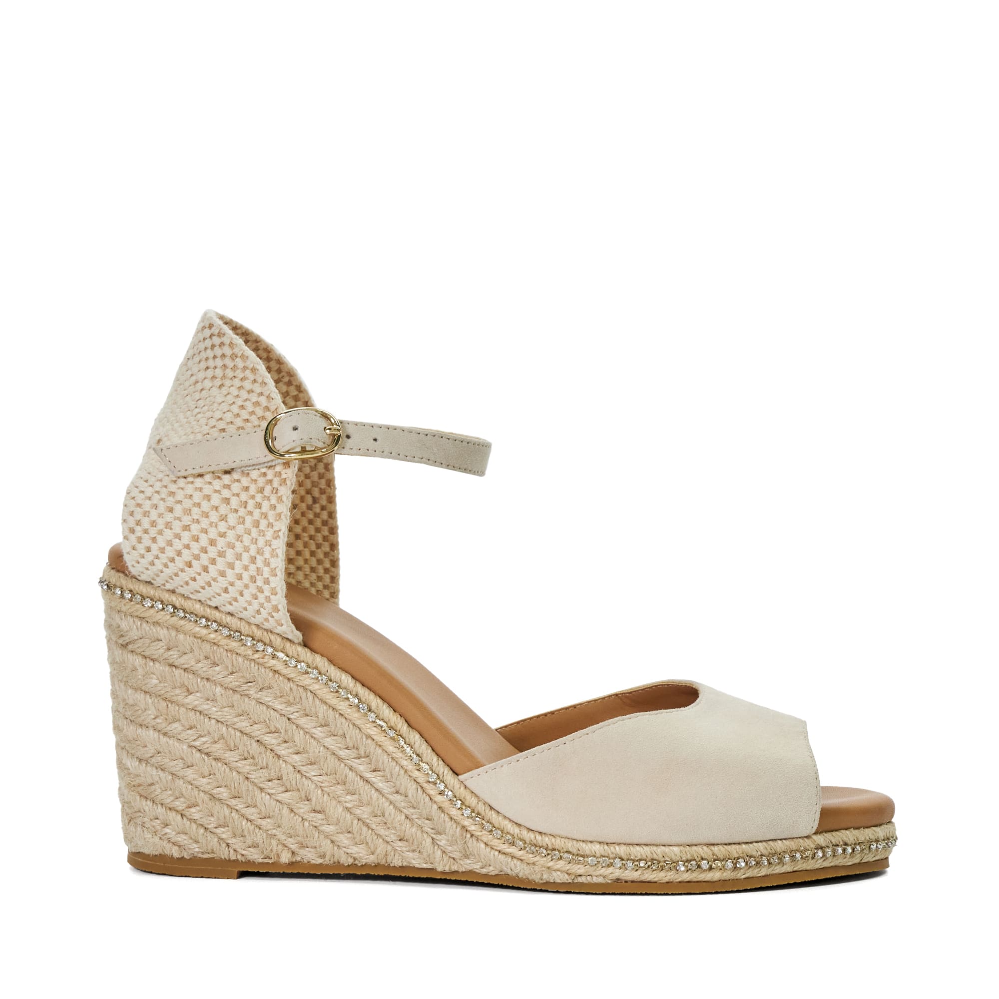 Dune Ladies Koto - Raffia Embellished Wedge Sandals