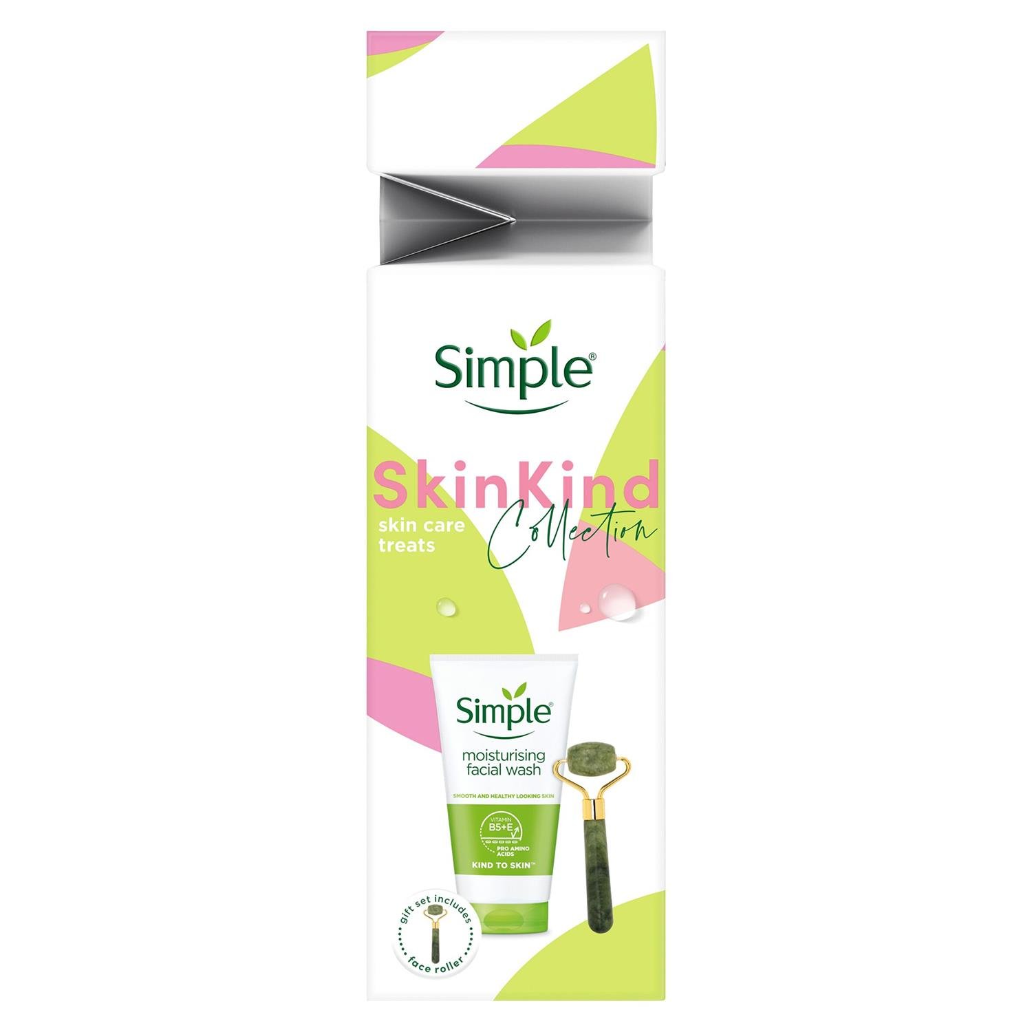 Simple Skin Kind Skin Care Treats Face Wash with Jade Face Roller Gift ...