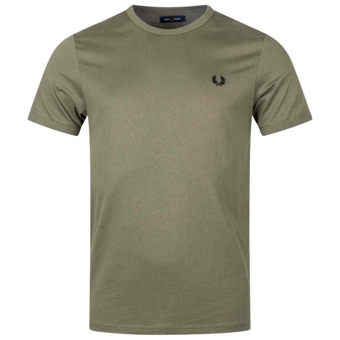 Fred Perry Uniform Green Ringer T-Shirt
