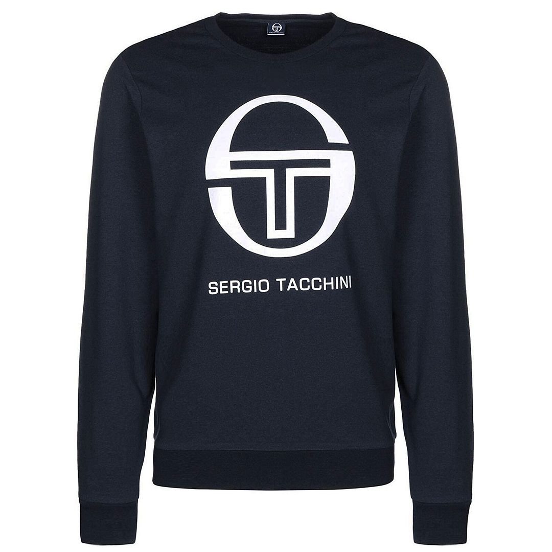 Sergio Tacchini Long Sleeve Crew Neck Navy Blue Mens Ciao Sweaters ...