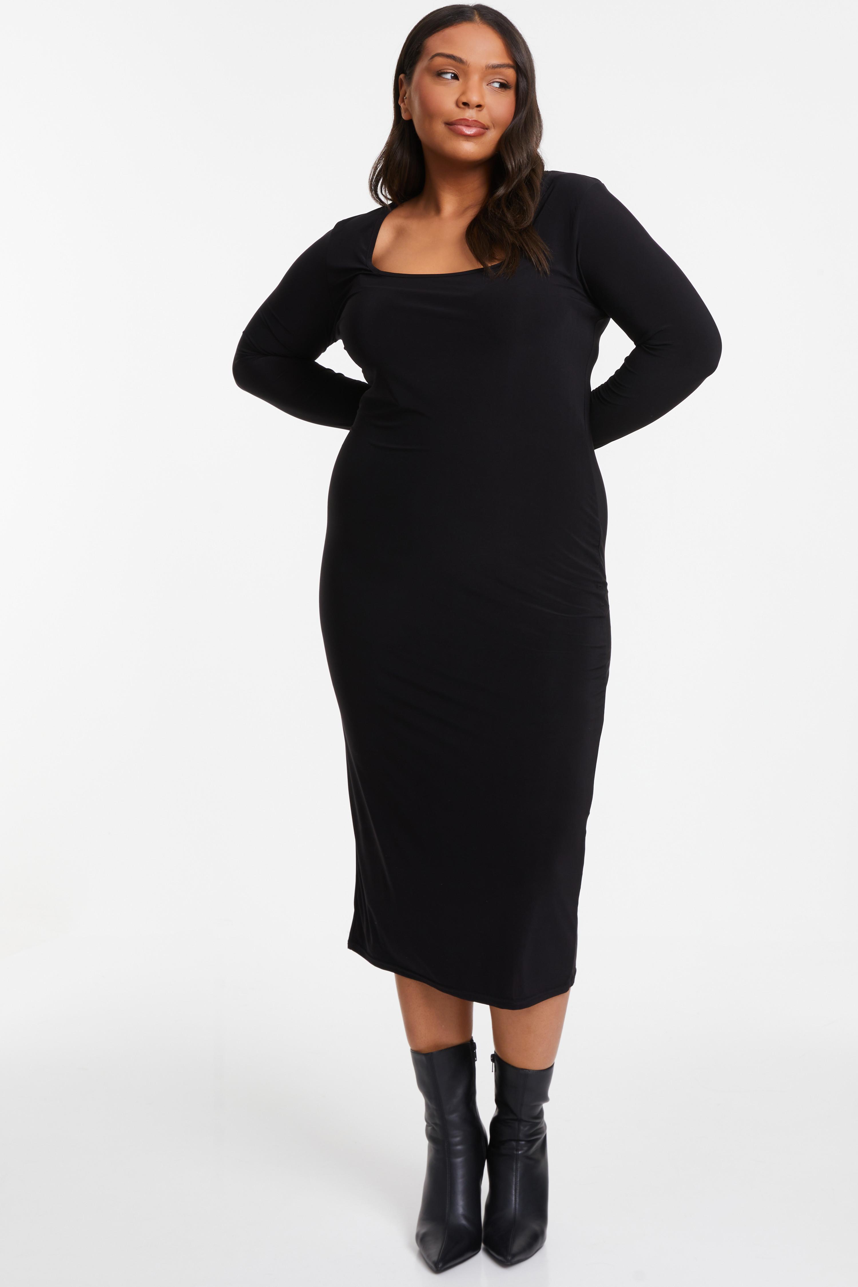 Curve Black Bodycon MidI Dress