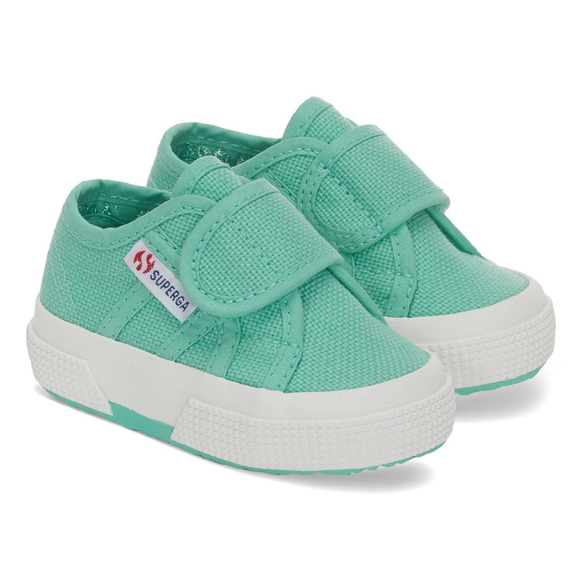 Superga Baby 2750 Bstrap Trainers (Green Water/Avorio)