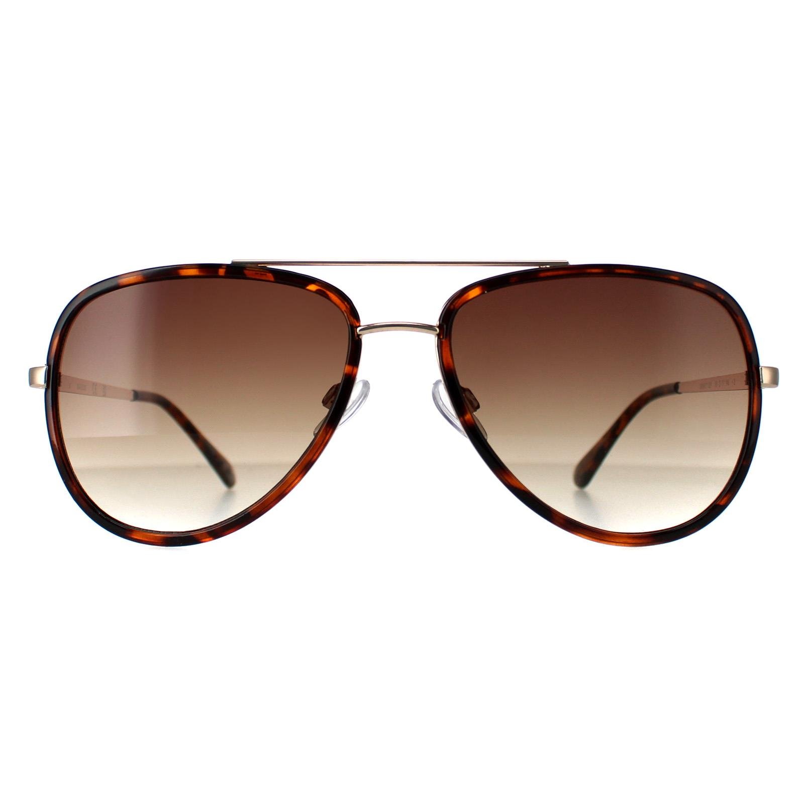Guess Aviator Womens Dark Havana Brown Gradient GF0417