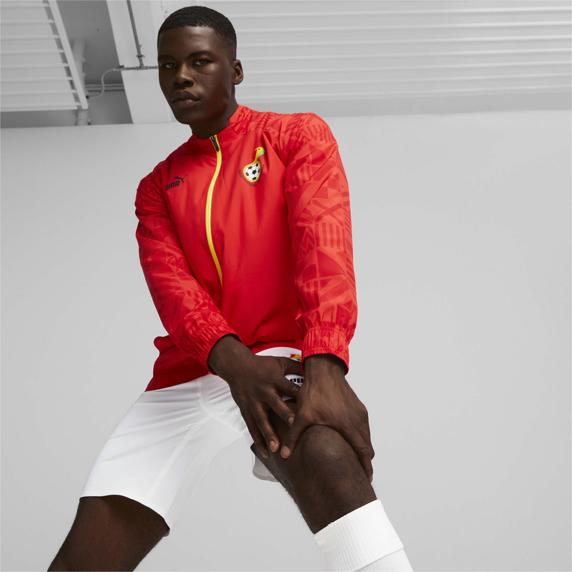 PUMA Mens Ghana Football Pre-match Jacket