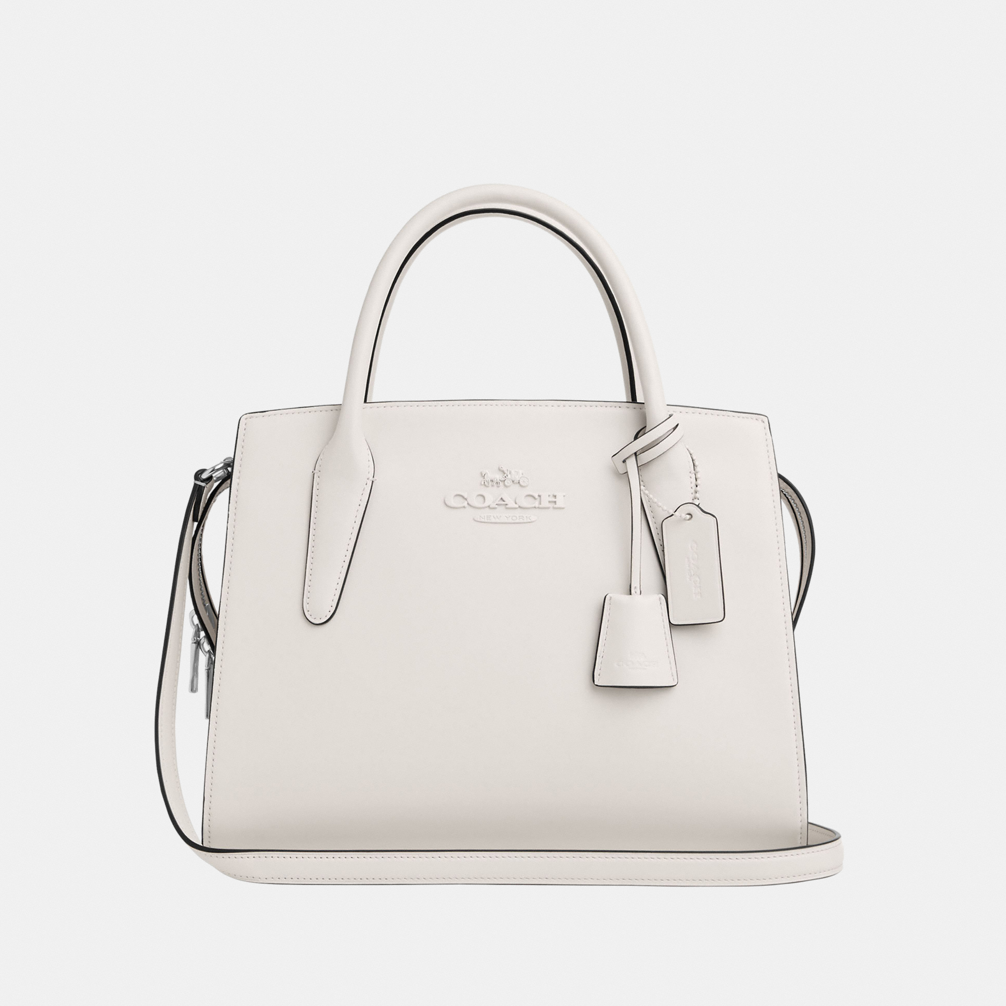 Smooth Leather Andrea Large Carryall with Tonal Hardware Bag