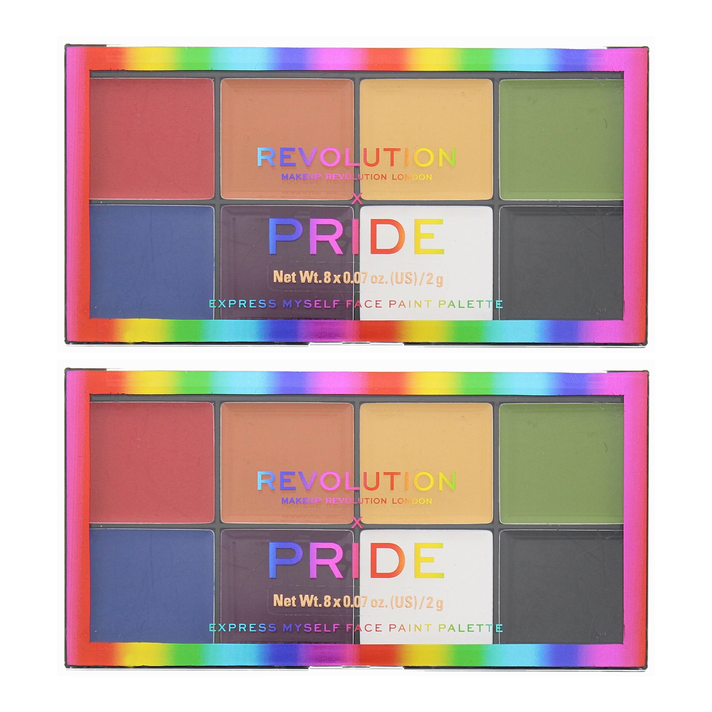 Revolution Pride Express Myself Face Paint Palette 8 x 2g x 2