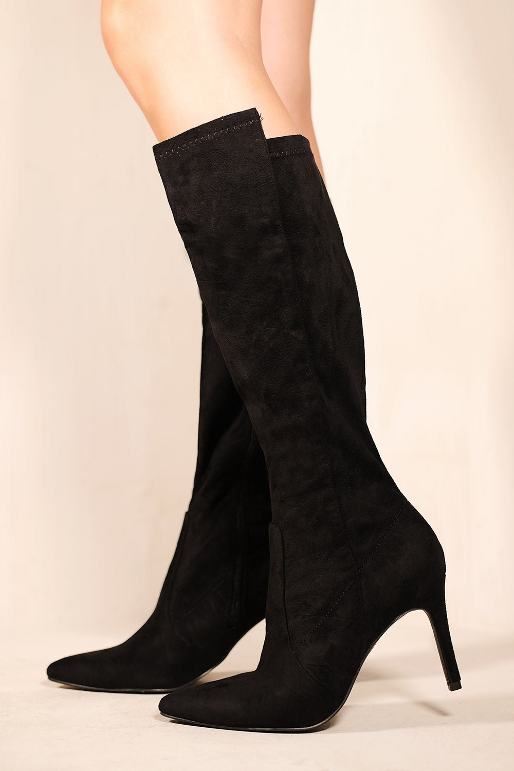Where's That From Womens 'Marta' Pointed Toe Calf High Boots With Side ...