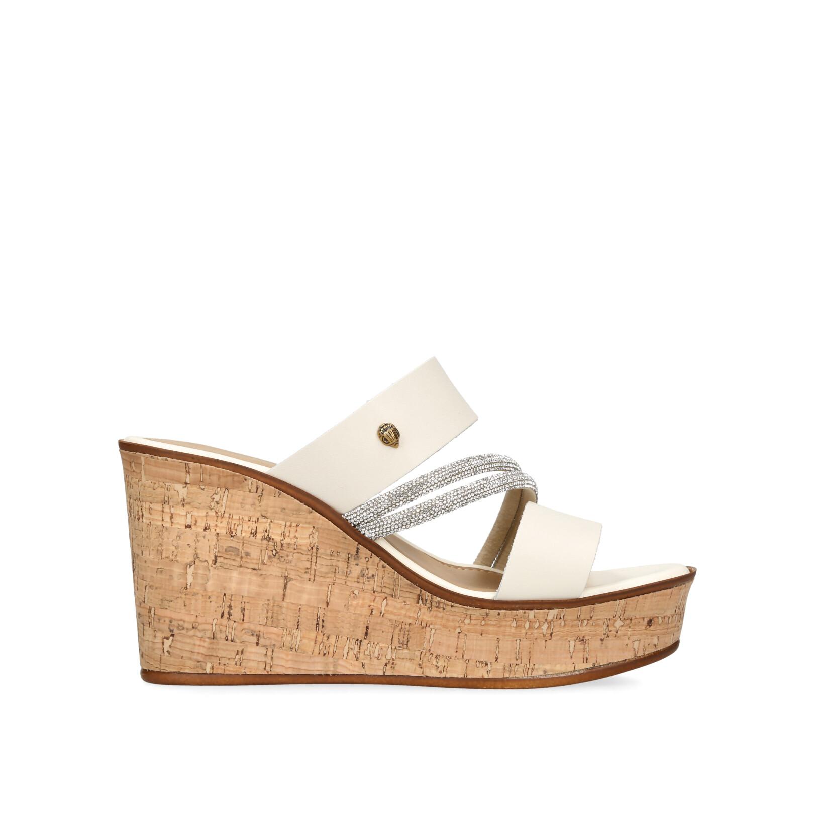 Kurt Geiger London Leather Kgl Strand Wedge Heels