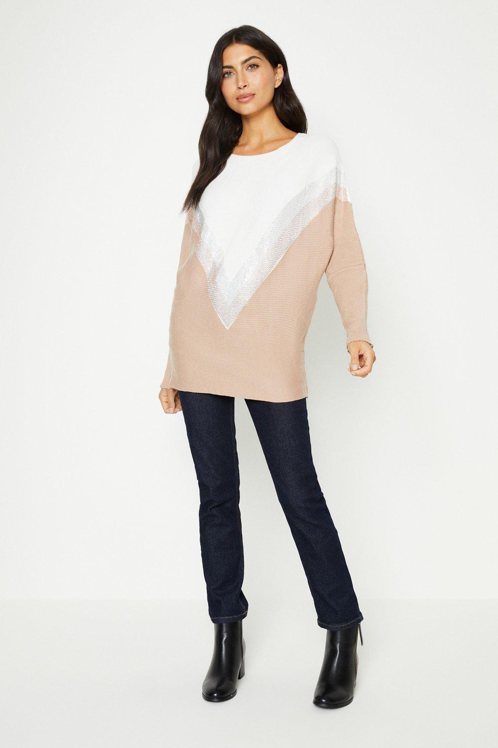 V-shape Rib Knit Jumper