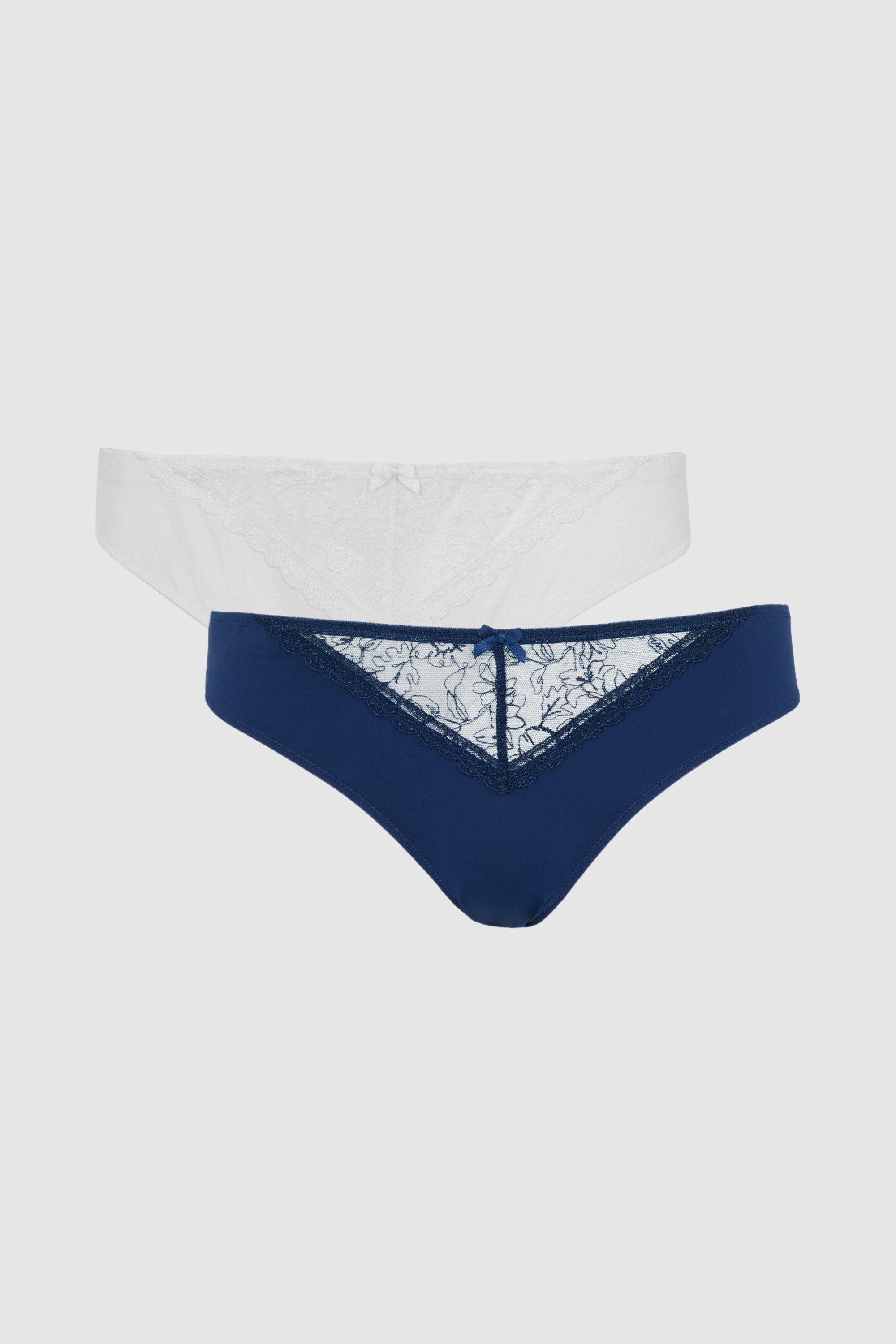 2 Pack Sketchy Floral Embroidery Bikini