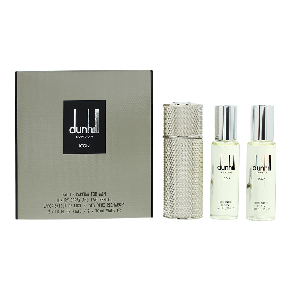Dunhill Icon Eau de Parfum 30ml Refills and Travel Spray Gift Set For Him