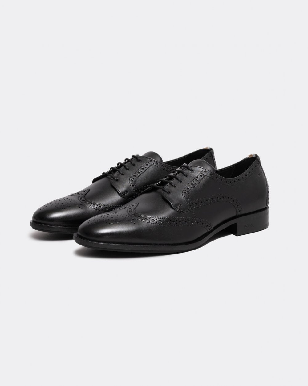 BOSS Orange Colby Mens Leather Derby Shoes with Brogue Details