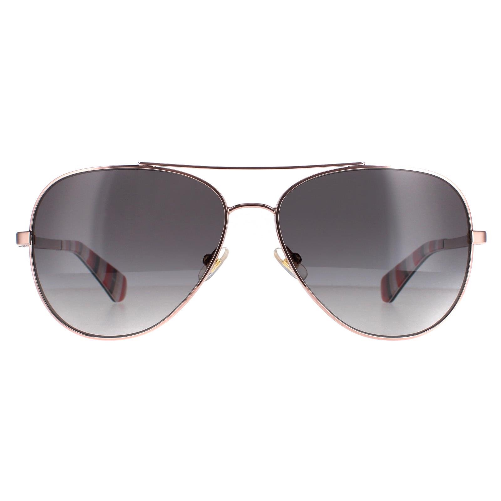Kate Spade Aviator Womens Red Gold Grey Gradient Polarised Avaline 2/S