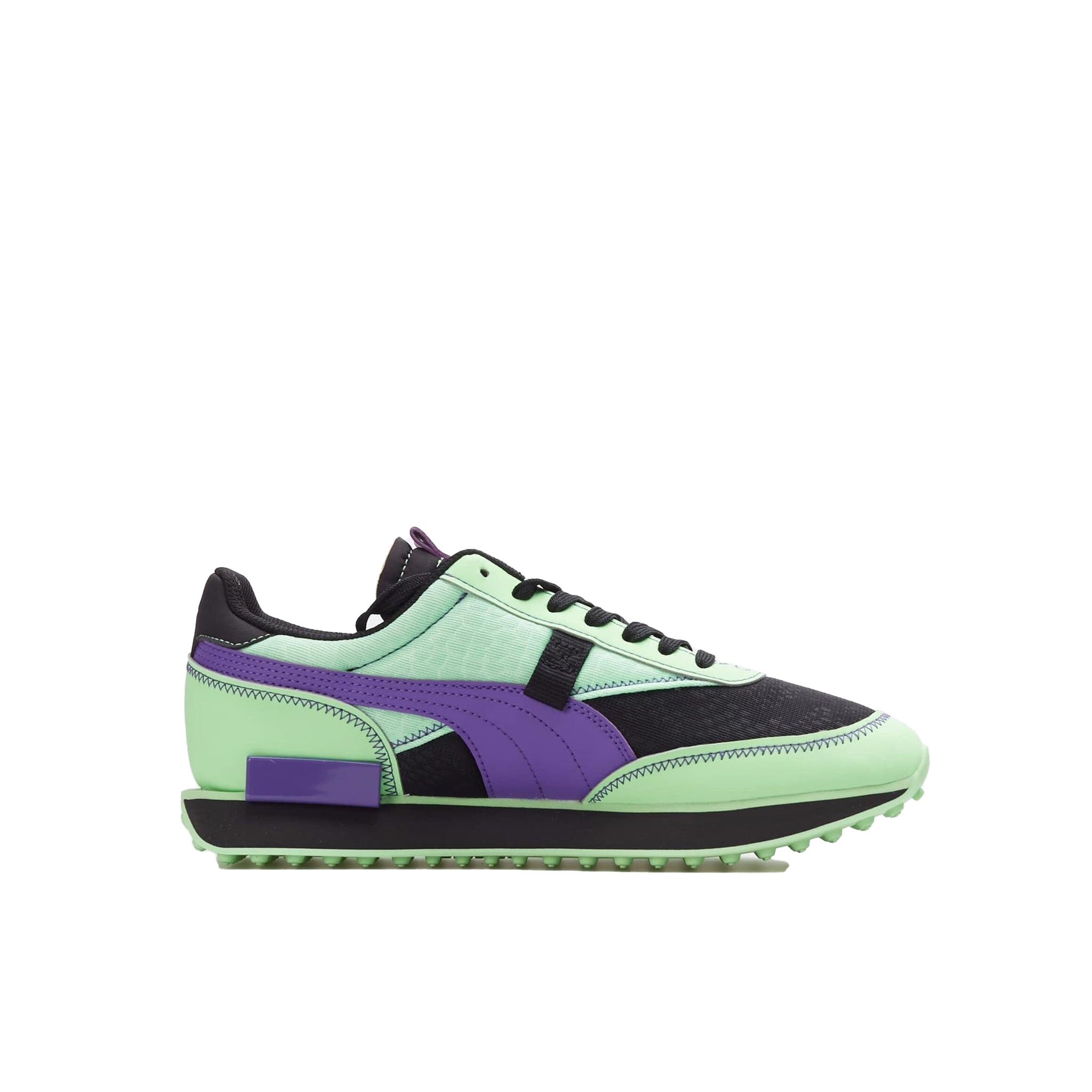 PUMA Future Rider Lace-Up Green Synthetic Mens Trainers 374036 01