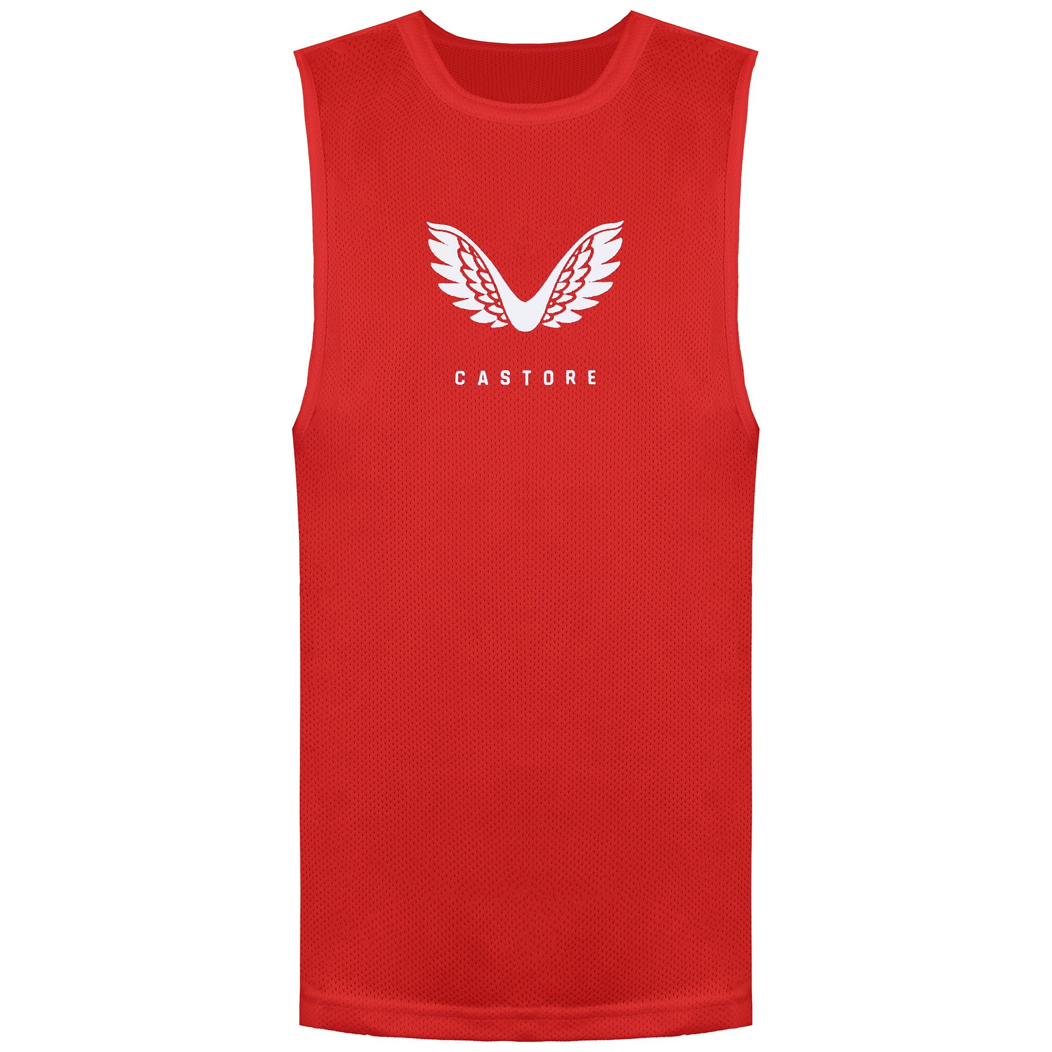 Castore Logo Kids Red Training Vest