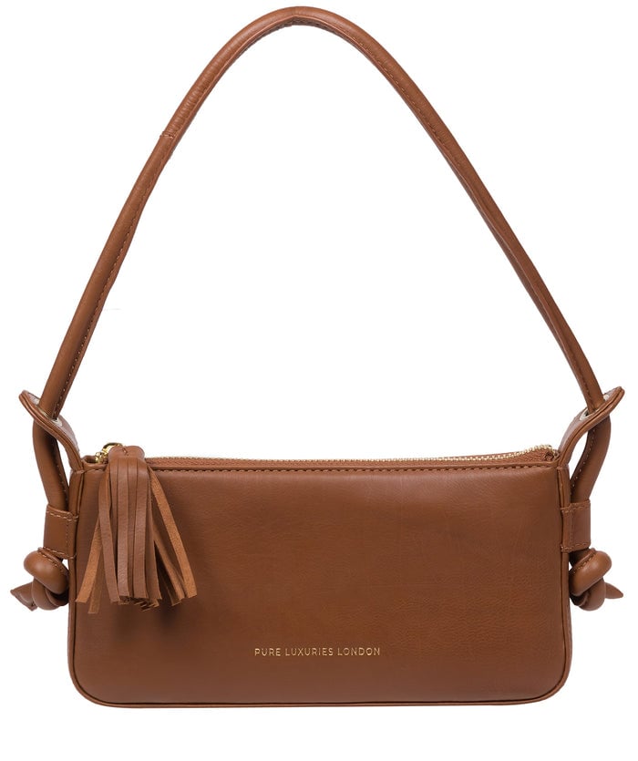 'Taylor' Chestnut Nappa Leather Grab Bag