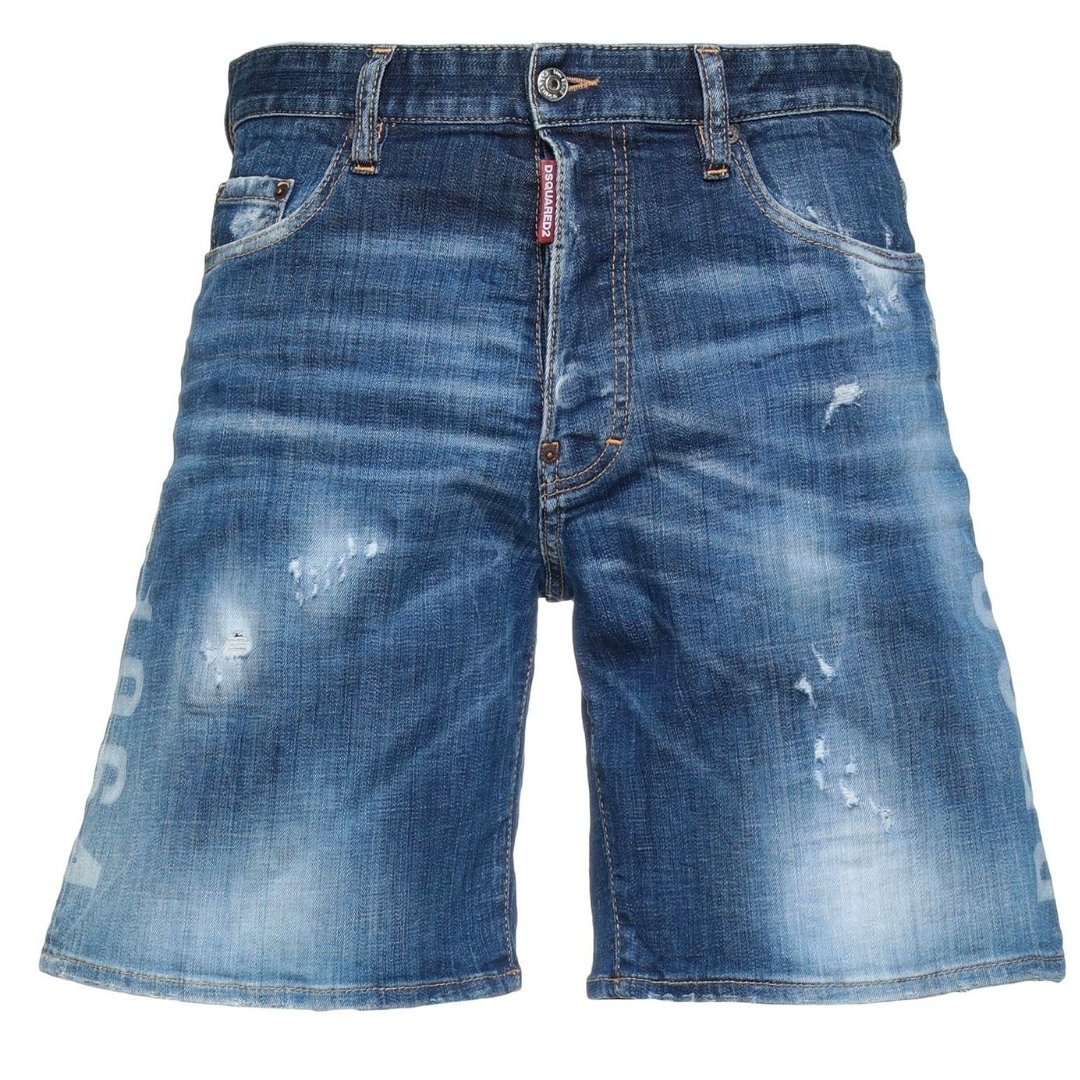 Dsquared2 1964 Print Logo Denim Shorts