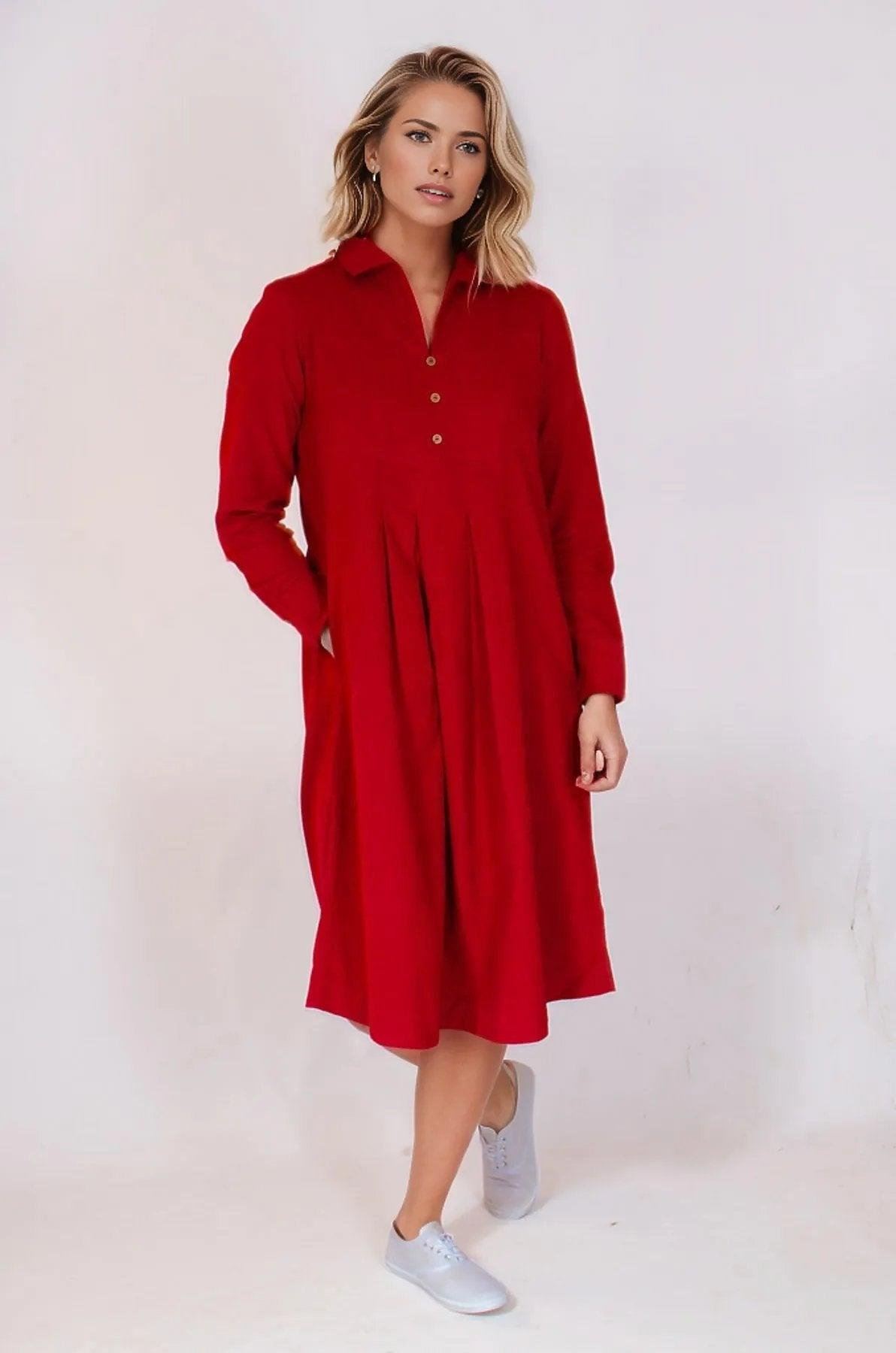 MISTRAL Red Cord Dress