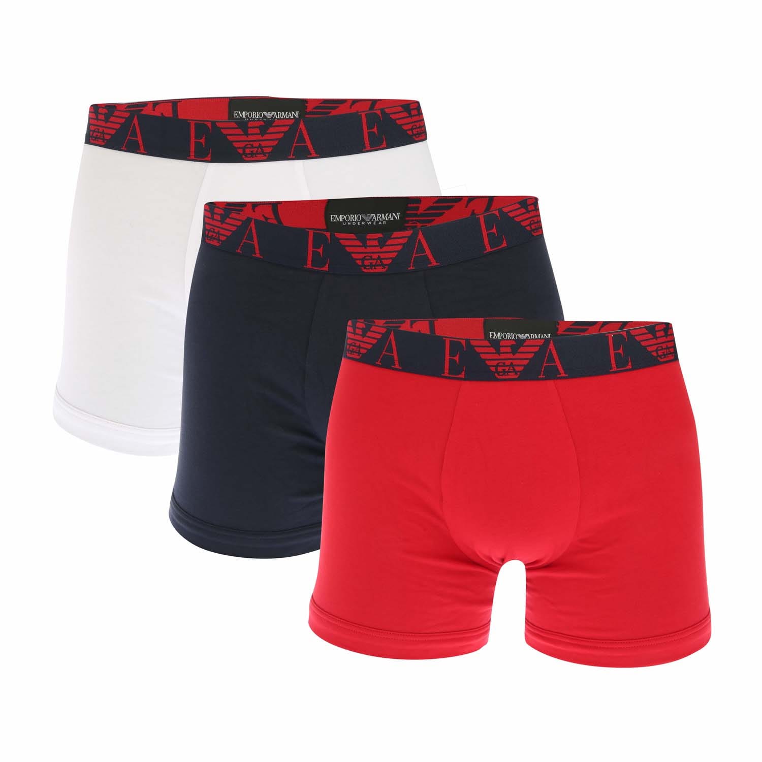 Men's Emporio Armani 3 Pack of Boxers in Multi colour